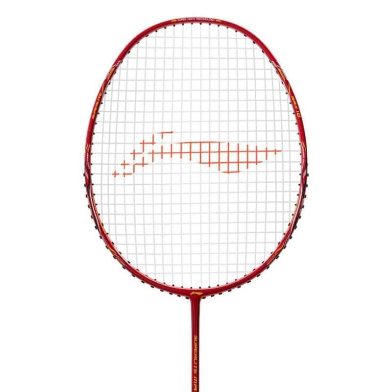 Promo New Full Set Raket Badminton Lining Superlite Max 10 Dark Red ...