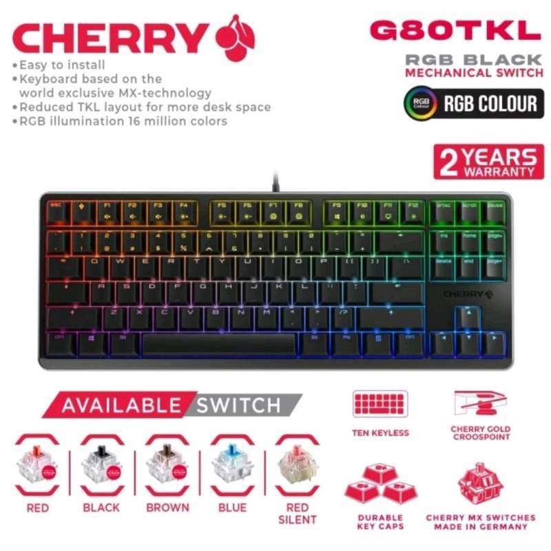 Jual CHERRY MX G80-3000S Black TKL RGB Mechanical Gaming Keyboard ...