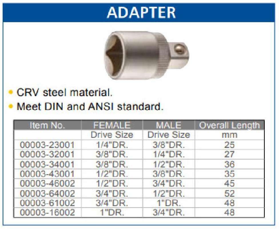 Jual Arca Kunci Socket Adapter / Adapter Socket Female X Male 25 ~36mm ...