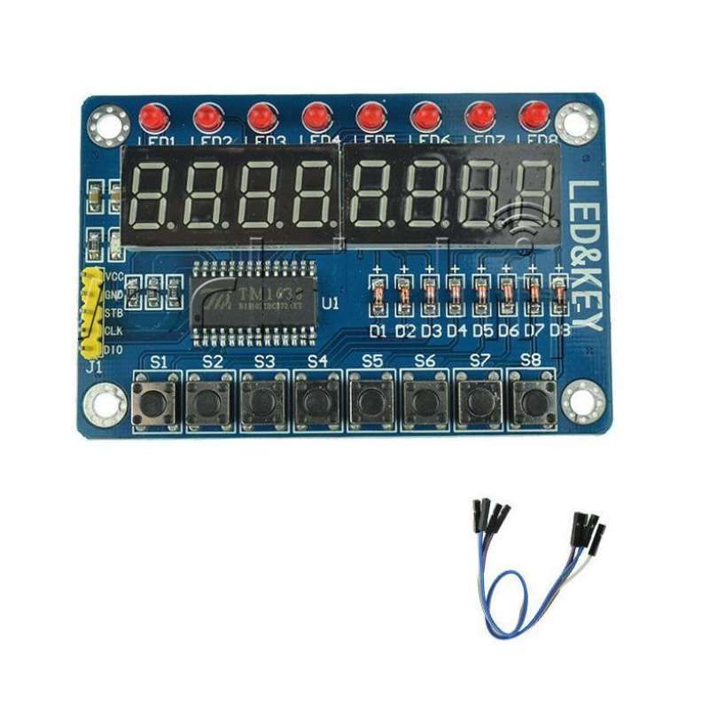 Jual 8-bit Digital Led Tube 8-bit Tm1638 8 Key Display Module For ...