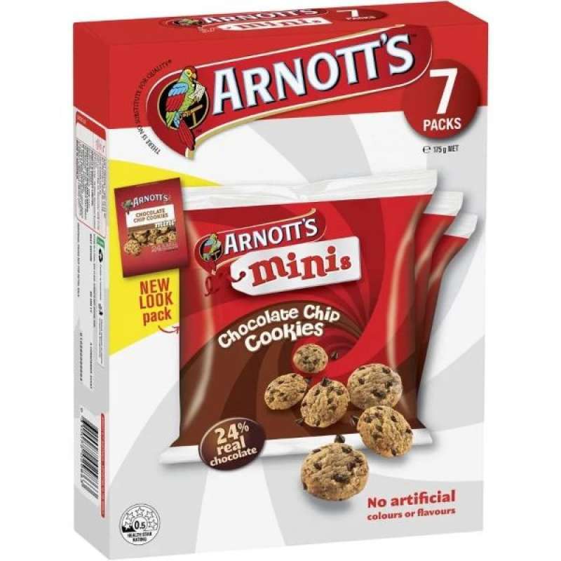 Jual Arnott's Minis Multipack Biscuits Choc Chip Cookies 7 Pack di ...