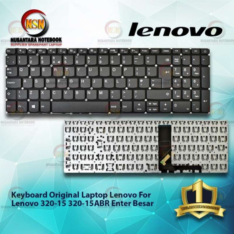 Promo Keyboard Original For Lenovo Ideapad 320-15 320-15ikb Enter Besar ...