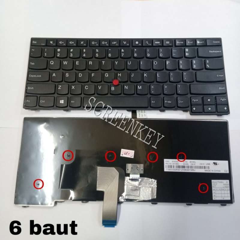 Promo Keyboard Laptop Lenovo ThinkPad E440 T440 T440S T440P E431 T450 ...
