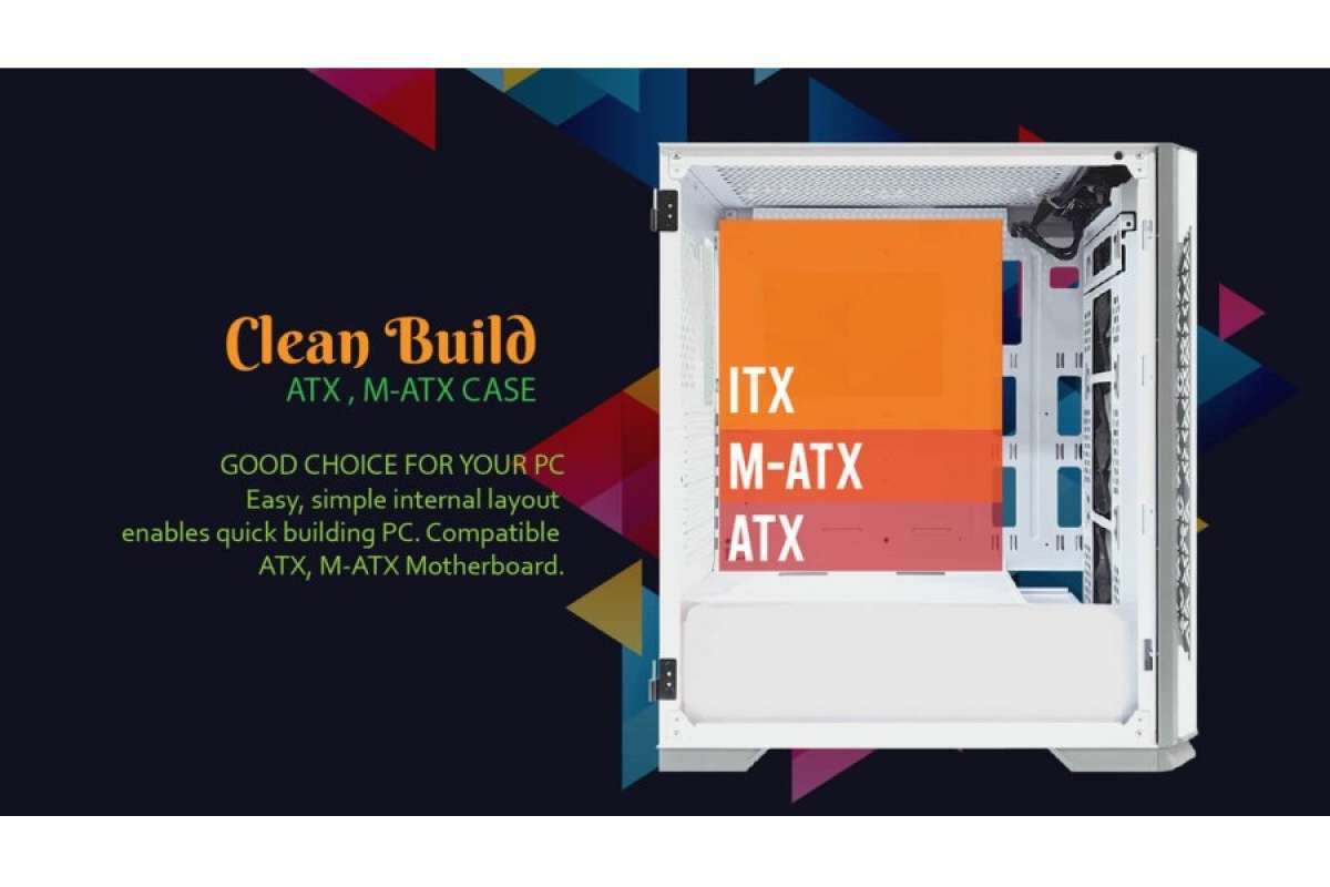 Jual Cube Gaming Slev White - All White Inside - Atx - Left Side Glass ...