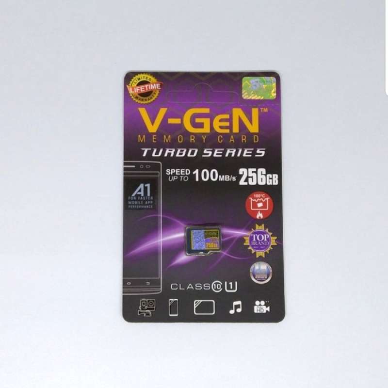 Promo V-GeN MicroSD 256gb A1, Class 10 Turbo Series Diskon 23% di ...