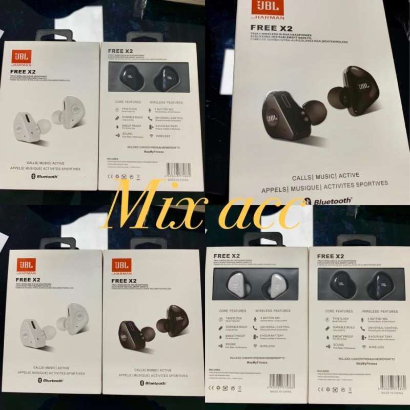 Jual Headset Bluetooth Jbl X2 Wireless Earphone Bluetooth Isi 2 Kiri ...