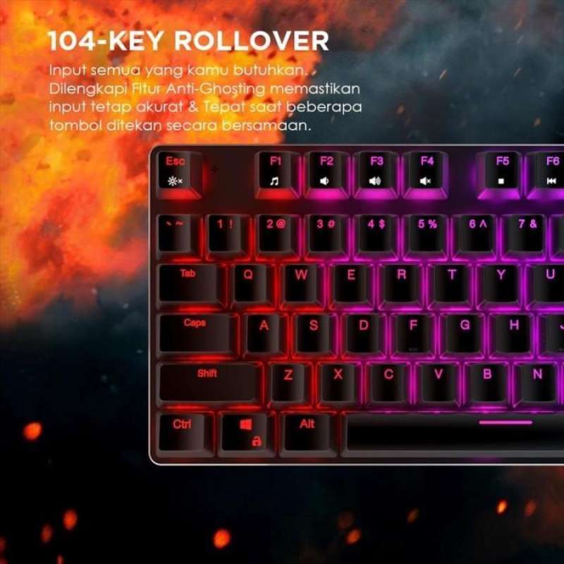 Jual Aukey Keyboard Mechanical Km-g12 Rgb With Outemu Red Switches ...