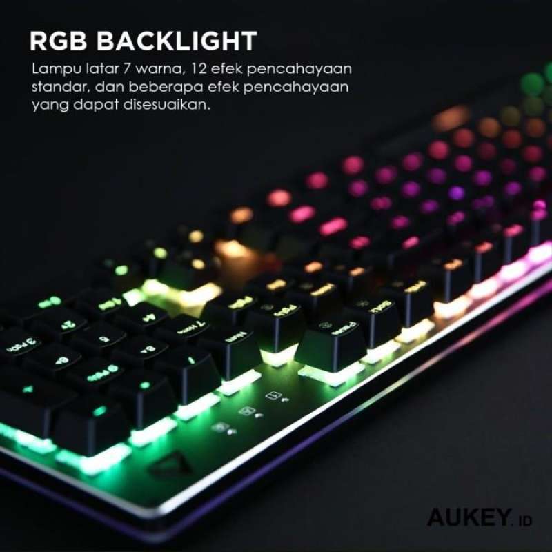 Jual Aukey Keyboard Mechanical Km-g12 Rgb With Outemu Red Switches ...