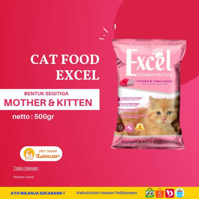 Jual Makanan Kucing Excel Mother & Kitten 500 Gram - FreshPack di ...