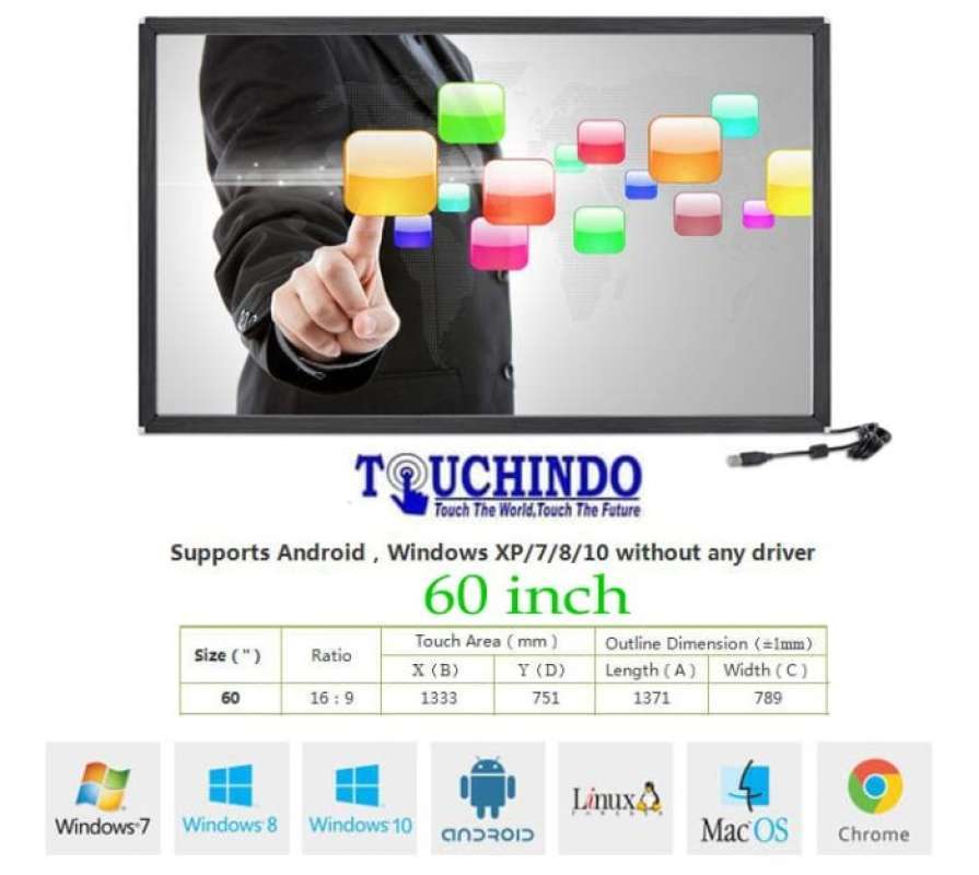 Promo Touchscreen Panel Overlay 60 Inch Multi Touch Touchindo Diskon 23 ...