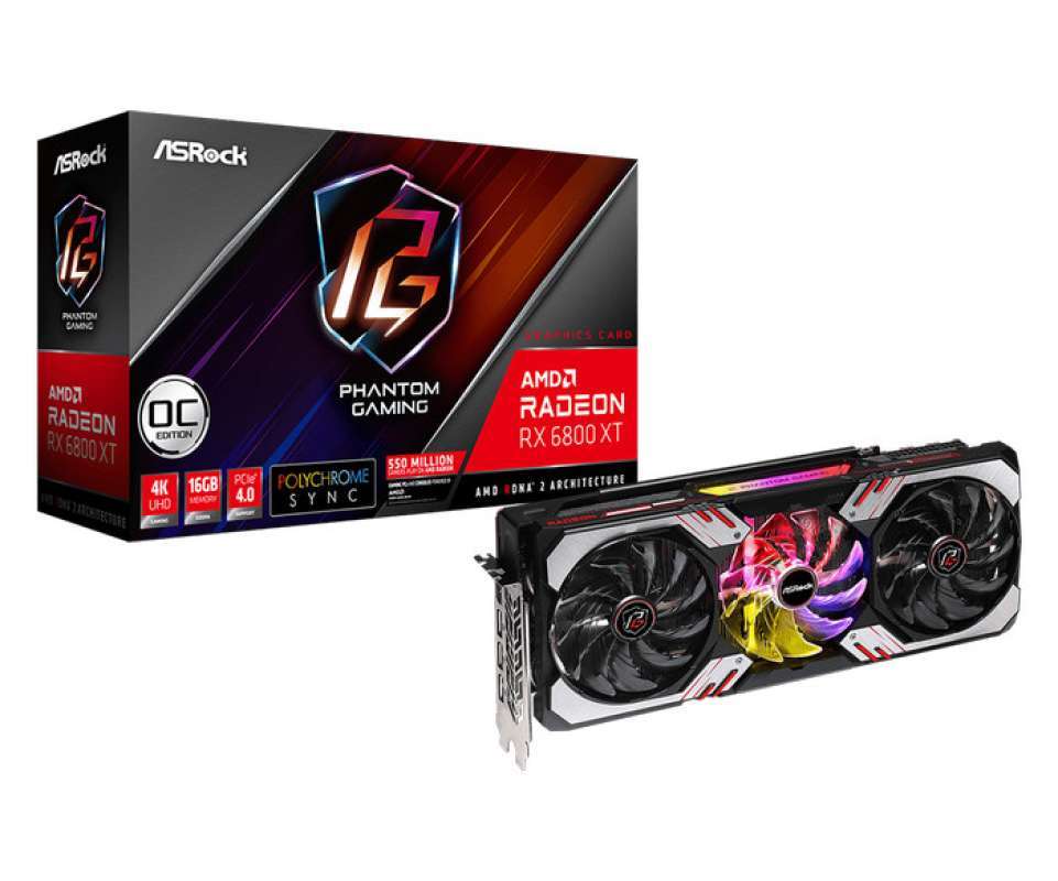 Promo ASROCK AMD RADEON RX 6800 XT 6800XT PHANTOM GAMING D 16G OC 256 ...