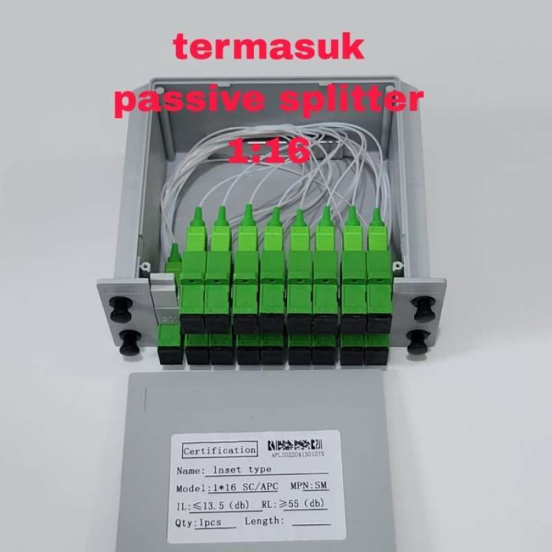 Promo Passive Splitter FO 1:16 PLC BOX SC APC Fiber Optik Pasif Spliter ...