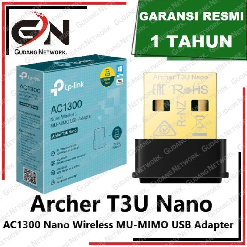 Promo Archer T3u Nano Ac1300 Nano Wireless Mu-mimo Usb Adapter - T3u ...