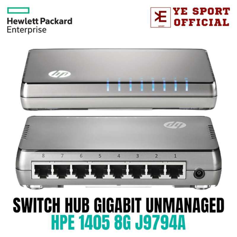 Promo Switch Hub Gigabit Hp 1405-8g 8 Port Original 10/100/1000 Mbps ...