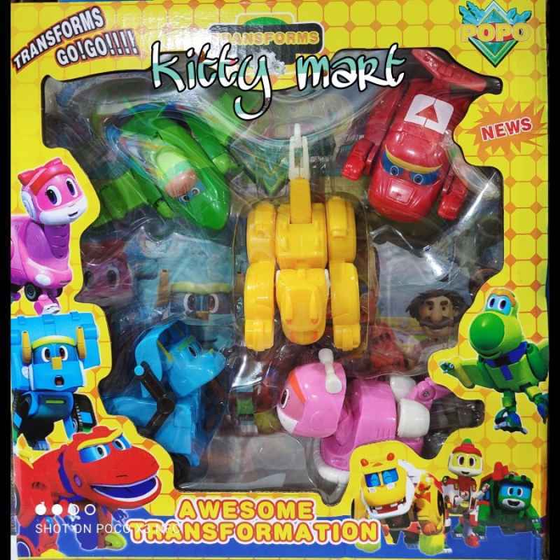 Promo MAINAN GOGO DINO ROBOT GO GO DINOSAURUS ROBOT TRANSFORMER SET 5 Diskon 23% di Seller Hamra ...