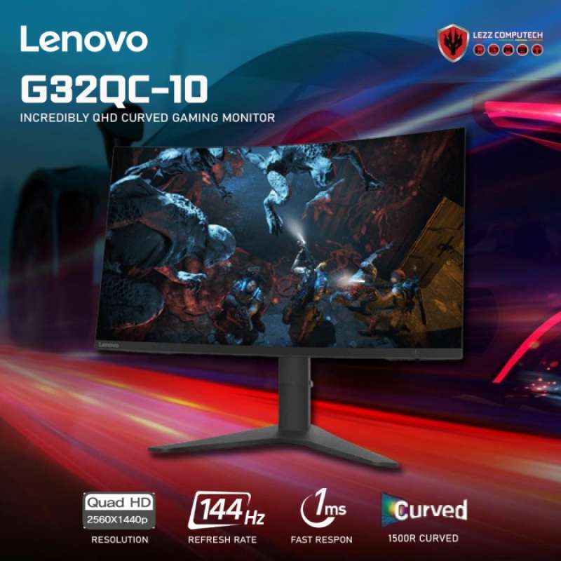 Promo LENOVO G32QC-10 | LED 32 Curved QHD 1ms 144Hz Gaming Monitor Diskon 23% di Seller Tikno ...