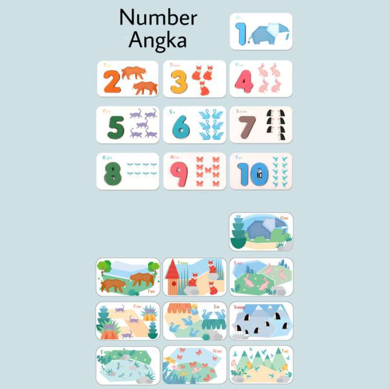 Jual 13 Alfabet Alphabet Puzzle Card Kartu Abjad Angka Number First ...