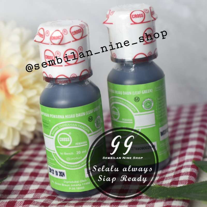 Jual Cross Leaf Green 20 Ml Food Coloring Pewarna Makanan Hijau Daun ...