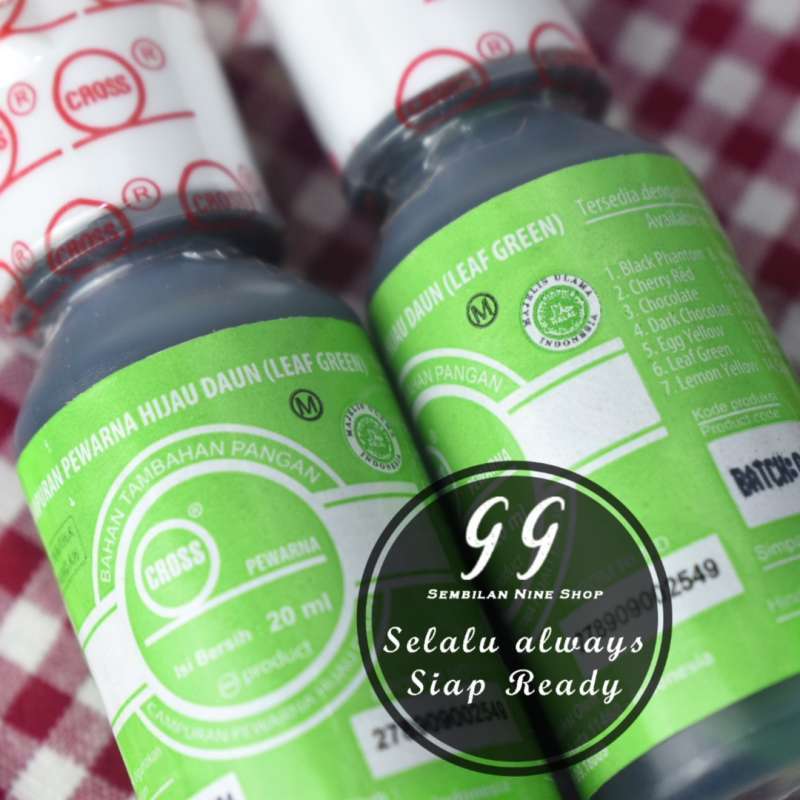 Jual Cross Leaf Green 20 Ml Food Coloring Pewarna Makanan Hijau Daun ...