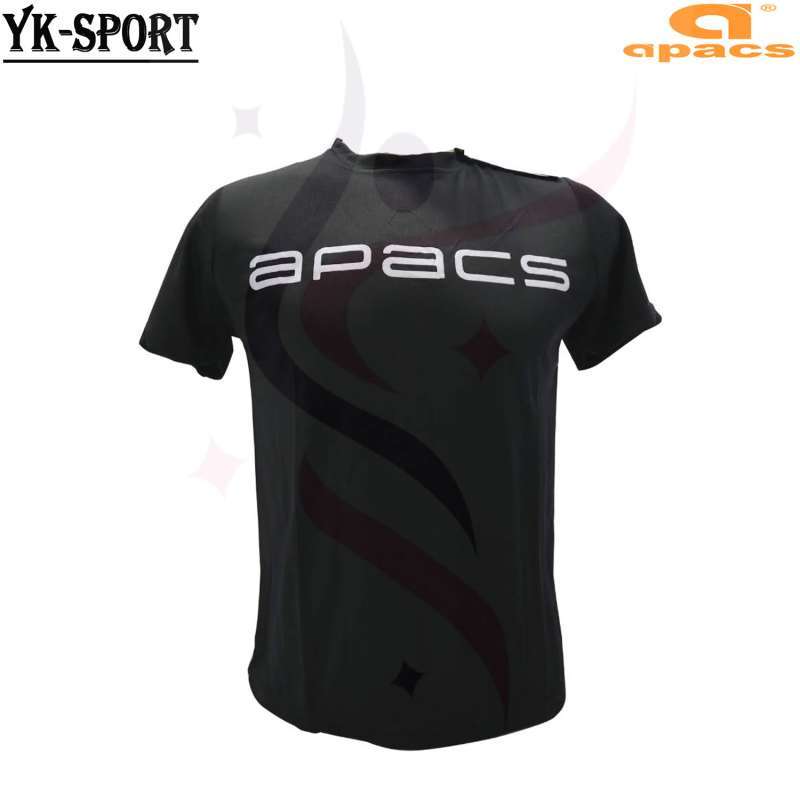 Promo Kaos Badminton Apacs Dry Fit 001 Black Baju Badminton Apacs - XL ...