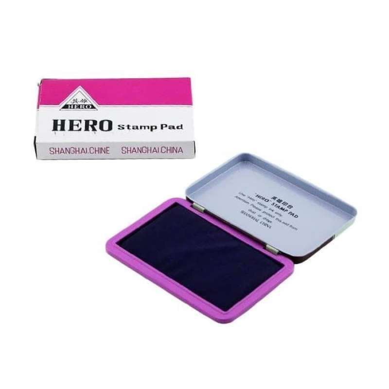 Jual Bak Stempel Stamp Pad Hero Kecil E2460 Violet per Lusin di Seller ...