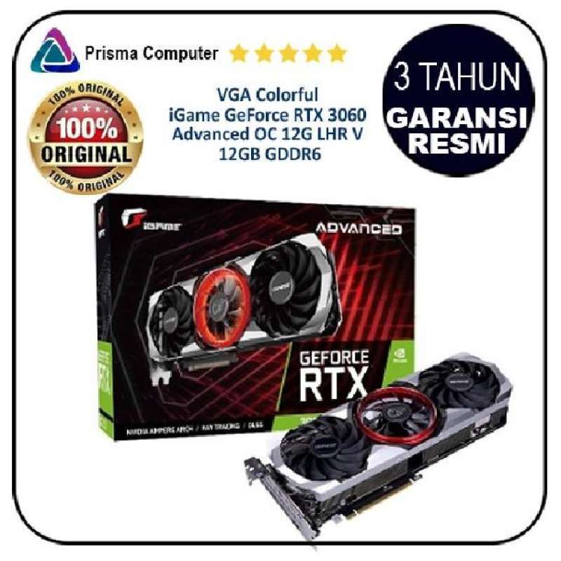 Jual VGA Colorful iGame GeForce RTX 3060 Advanced OC 12G LHR V 12GB ...