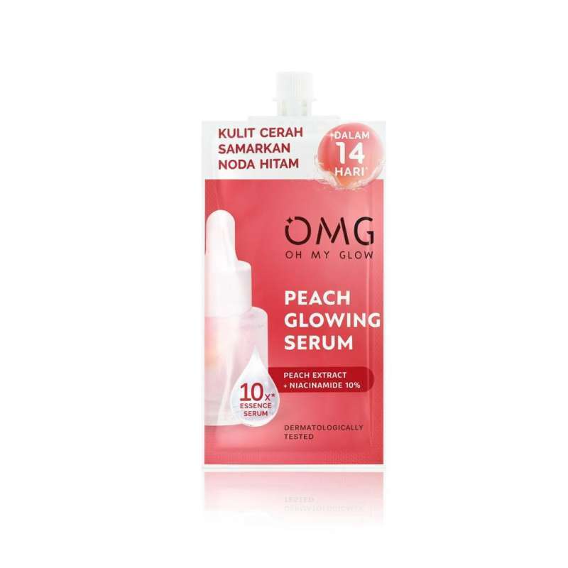 Jual Omg Oh My Glow Serum Wajah - Peach Glowing Serum - Mugwort Acne Serum 20ml - Serum Peach ...