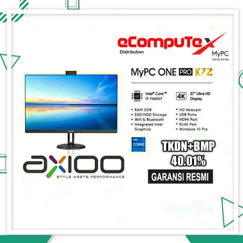 Jual Pc Aio Axioo Mypc One Pro K7z Ohs (16n9) I7-1165g7 16gb 1tb 27 4k Win10 Pro Tkdn Resmi Di ...