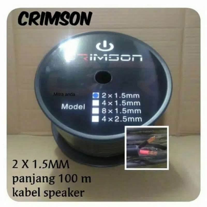 Promo Kabel Speaker Crimson 2x1.5mm Per-Roll isi 100m Diskon 23% di ...