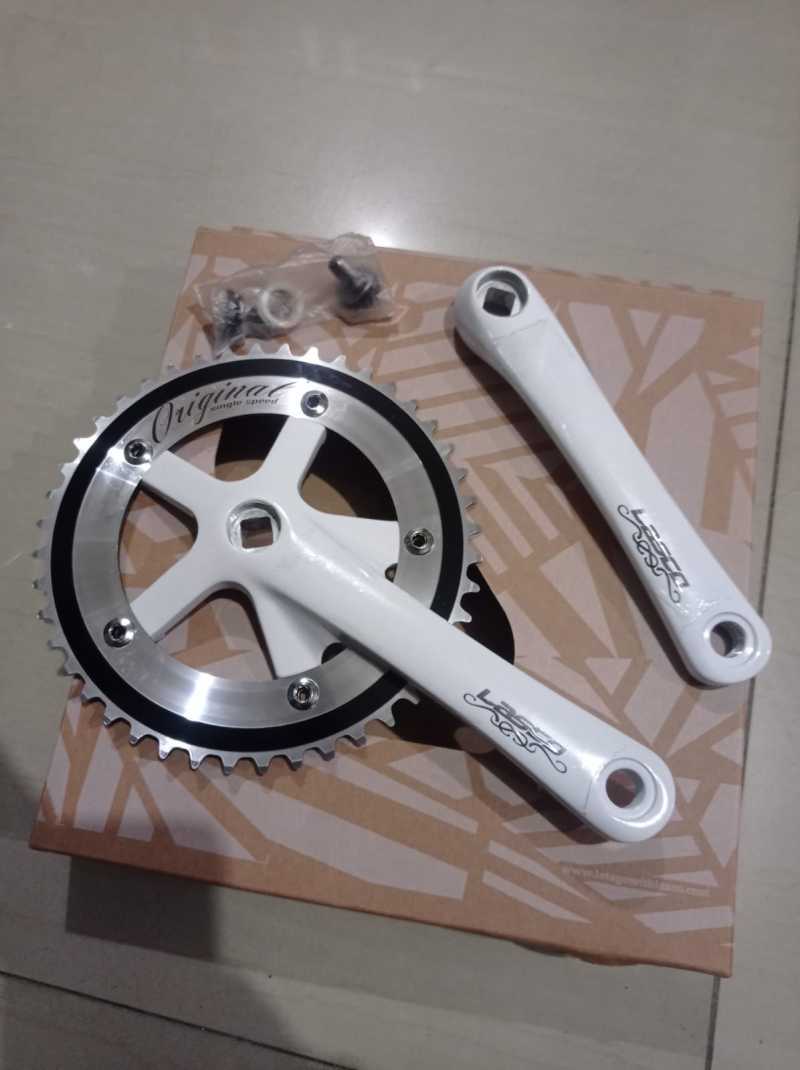 Jual CRANK LASCO SINGLE 44T CRANK SEPEDA FIXIE di Seller LARIS BIKE ...