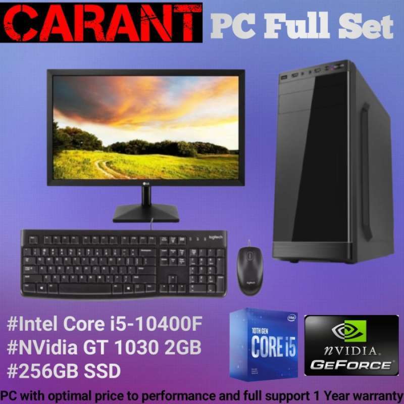 Promo PC Full Set Monitor Mouse Keyboard | Intel Core i5 VGA 2GB SSD ...