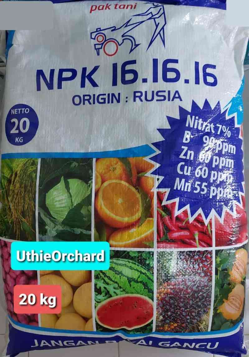 Jual Pak Tani Pupuk NPK 16-16-16 Biru Kemasan Pabrik 20 kg di Seller ...