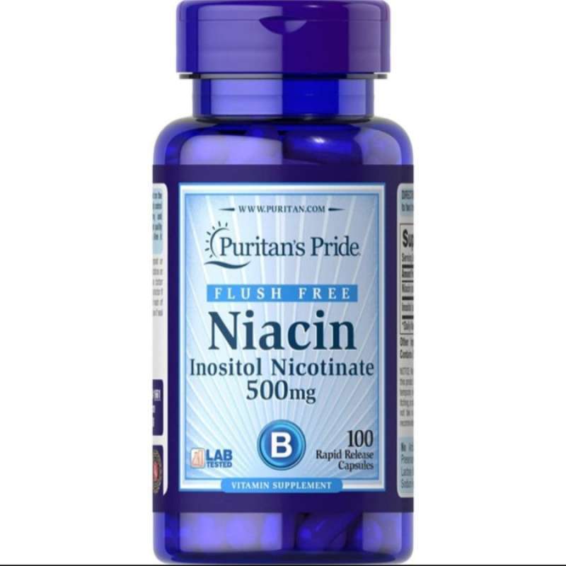 Promo Puritan's Pride Niacin Inositol Nicotinate 500mg Vitamin B 100 ...