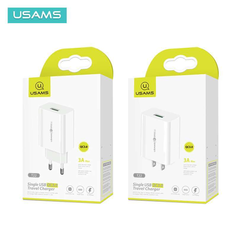 Promo Usams T22 Adapter Charger Fast Charge 18w Qc 3.0 Diskon 51% Di ...