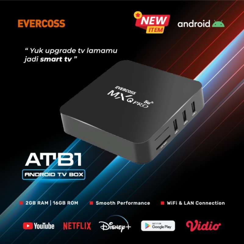 Jual Evercoss Android Tv Box Atb1 Garansi Resmi Di Seller Emma Store ...