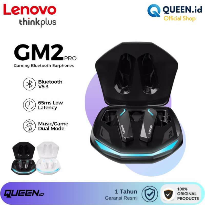 Promo Lenovo Thinkplus Gm2 Pro Tws Wireless Earbuds Headset Bluetooth Gaming Bt 5.3 Diskon 2% Di ...