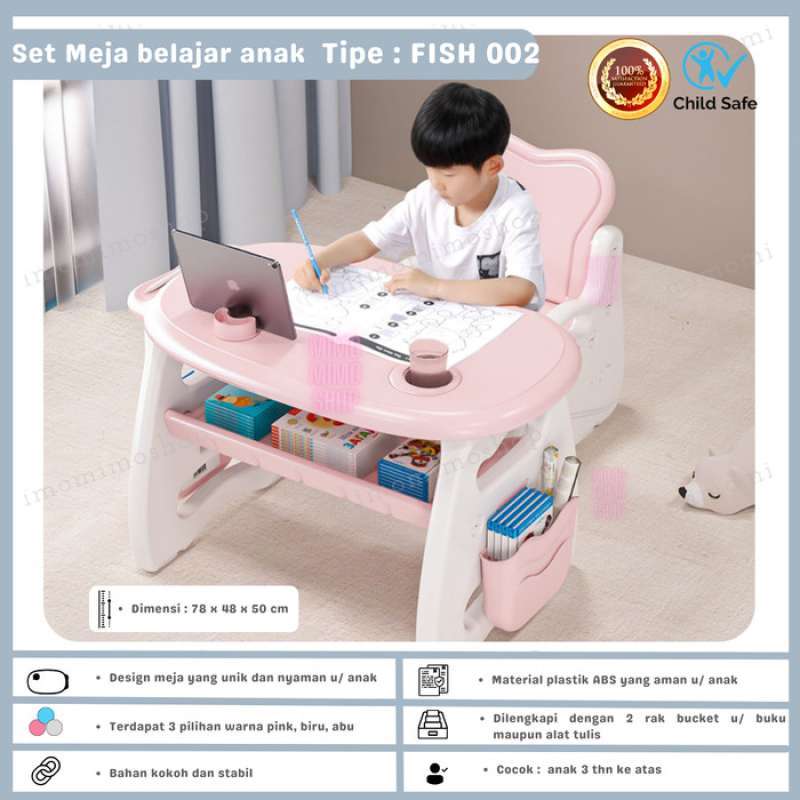 Jual Meja Kursi Belajar Anak Fish (002) - Meja Belajar Anak Multifungsi ...