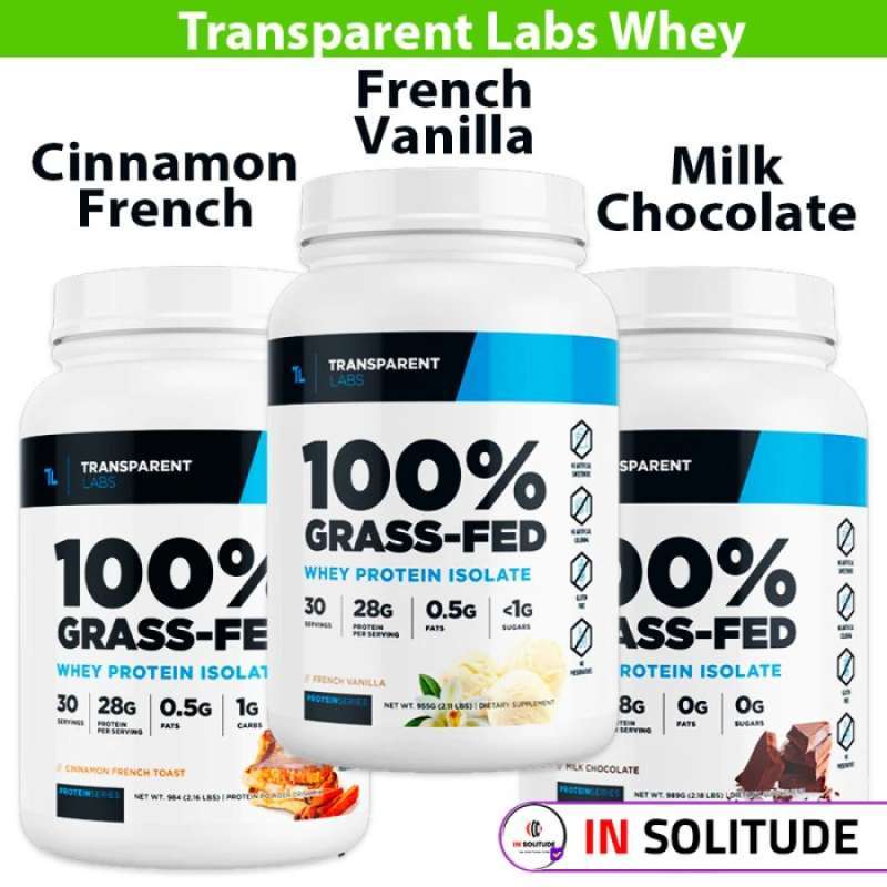 Promo Transparent Labs Whey Protein Isolate 1kg 100% Grass-fed 2lb ...