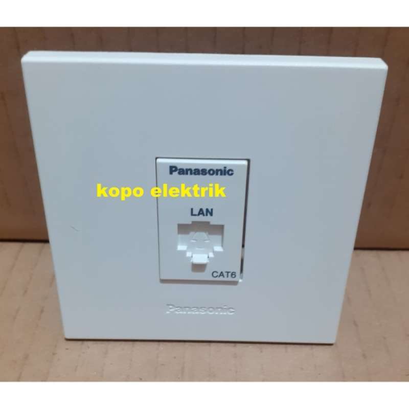 Jual Panasonic Soket LAN Cat6 Outlet Data CAT6 Tanam style white SIngle ...