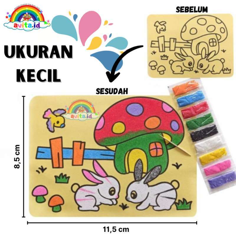 Jual Avita.id Diy Lukis Pasir / Gambar Tempel Pasir / Mainan Anak Sand ...