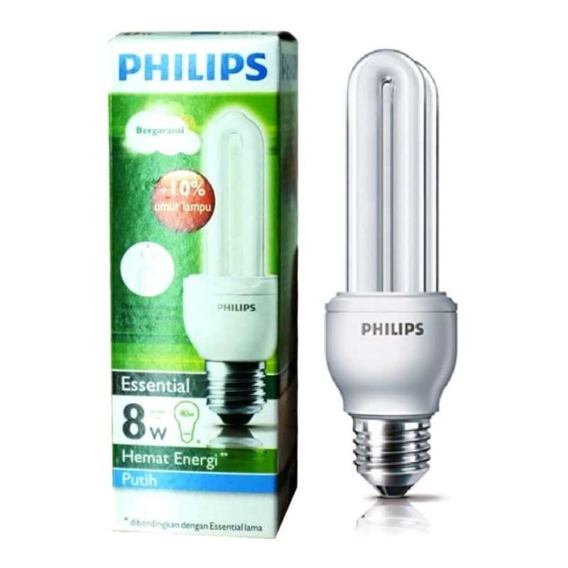 Jual Lampu Philips Essential 8w ( 8 Watt ) Putih ( Cool Daylight ) Di ...