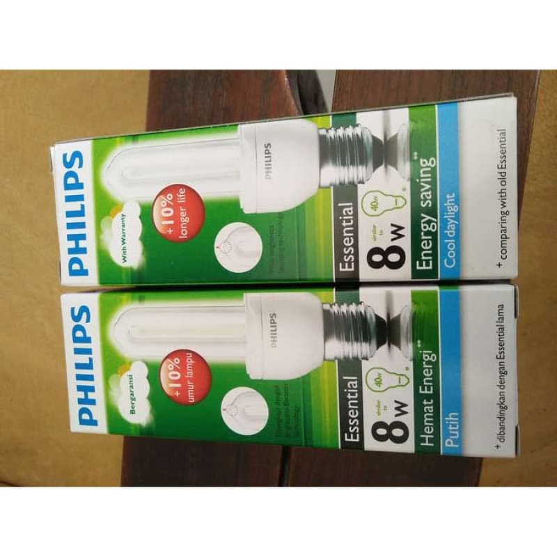 Jual Lampu Philips Essential 8w ( 8 Watt ) Putih ( Cool Daylight ) Di ...