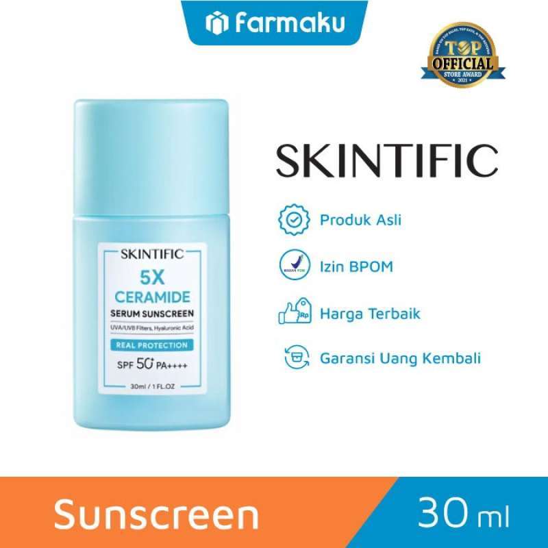 Jual Skintific 5X Ceramide Serum Sunscreen SPF50 PA++++ Sunblock 30 ml ...