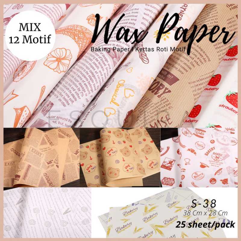 Jual Food Wrapper / Kertas Nasi Motif / Kertas burger / Kertas Roti 25 ...