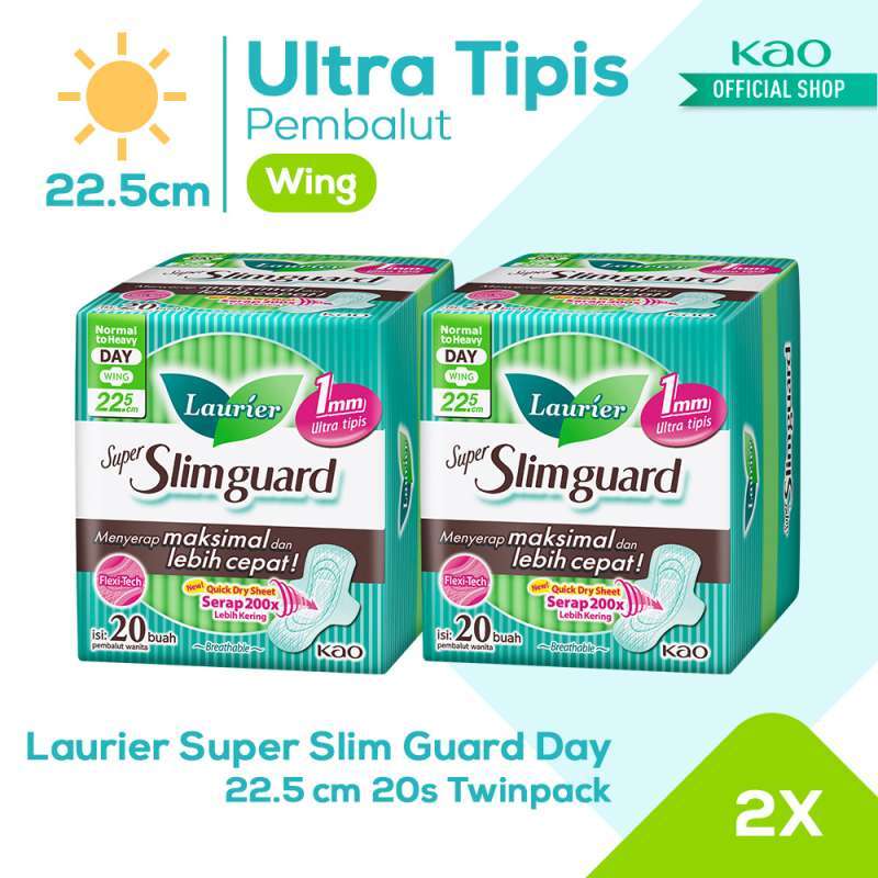 Promo Laurier Super Slim Guard [22.5 Cm X 20 Pcs] - Twinpack Diskon 18% ...