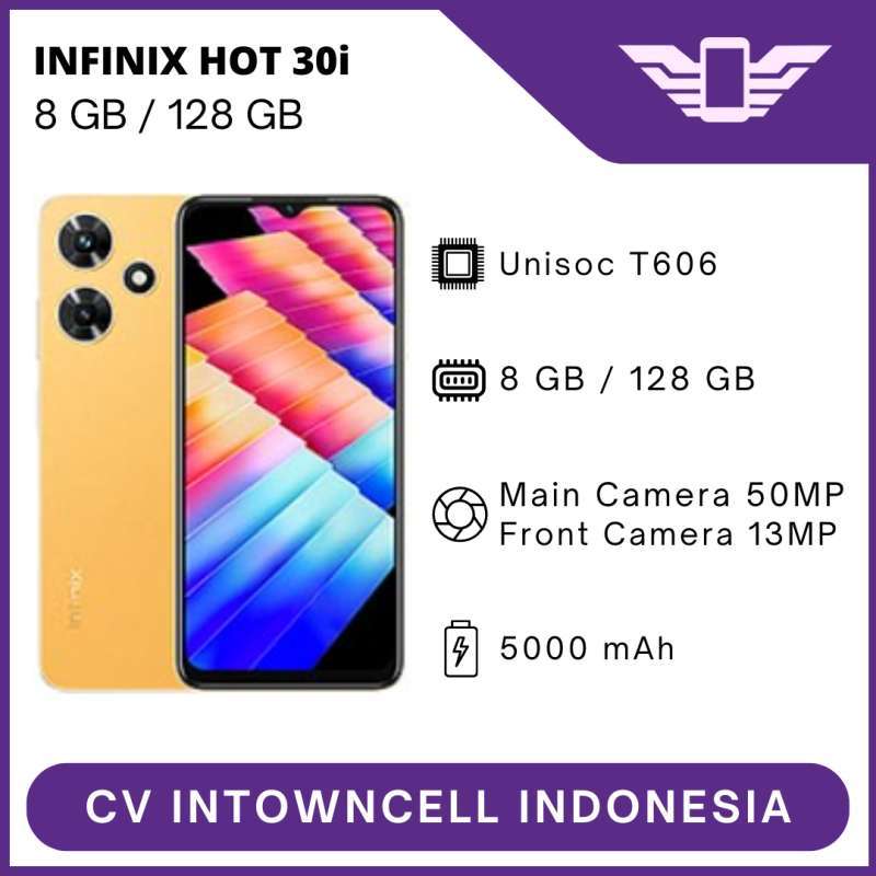 Jual Infinix Hot 30i [ 8GB + 128GB ] - Garansi Resmi di Seller CV INTOWN CELL INDONESIA Official ...