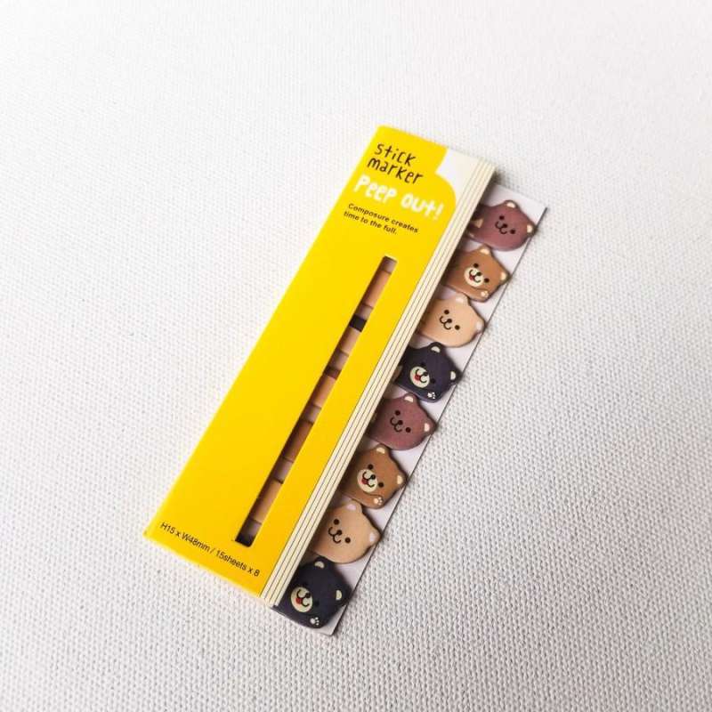 Jual Stick Marker Peep Out / Penanda Pembatas Memo Lucu / Sticky Notes ...