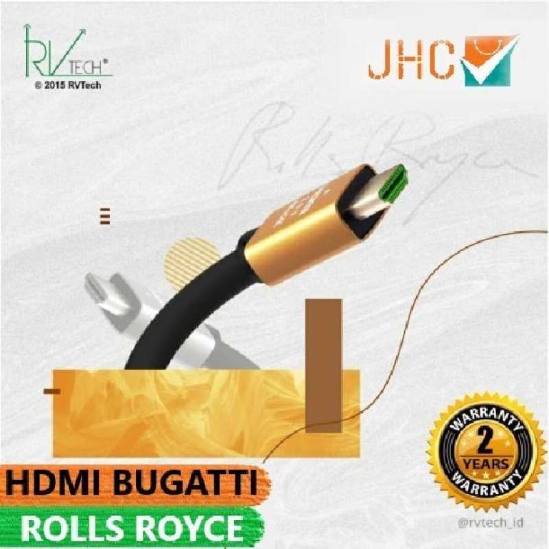 Jual Kabel HDMI BUGATTI ROLLS ROYCE v2.0 RVTECH 1.5M 3M 5M 10M 15M 20M ...