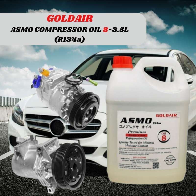 Jual GOLDAIR CAR-AIRCOND COMPRESSOR OIL ASMO 8 & 9 -R134A(3.5L) di ...