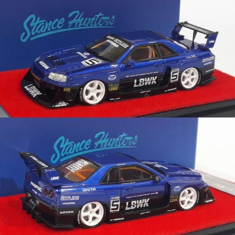 Promo 1/64 STANCE HUNTERS NISSAN SKYLINE GT-R R34 ER34 LB-WORKS Diskon ...